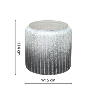 Verre Frosted Ribbed Glass Planter – Ivyline