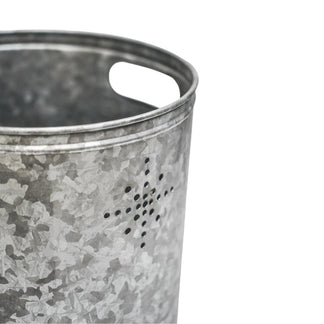 Indoor Christmas Tree Bucket with Star in Galvanised Steel – Ivyline